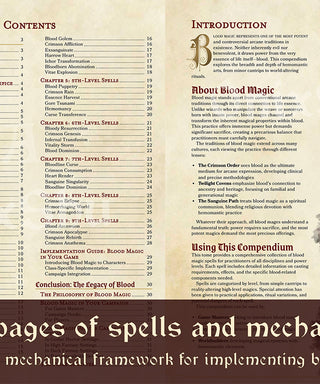 The Crimson Codex: Blood Magic for 5e