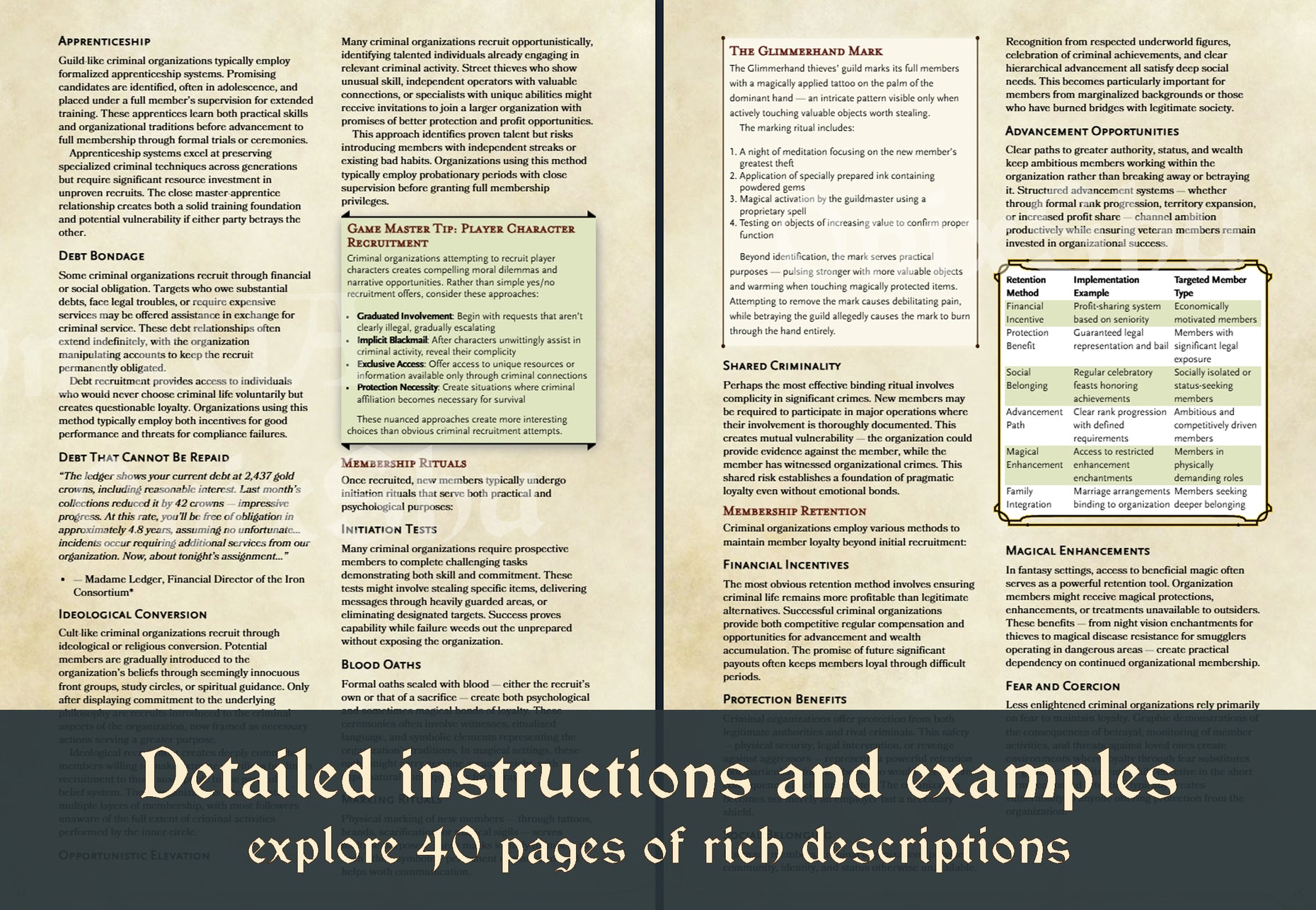 Underworld Guide: Creating Criminal Elements for Fantasy RPGs