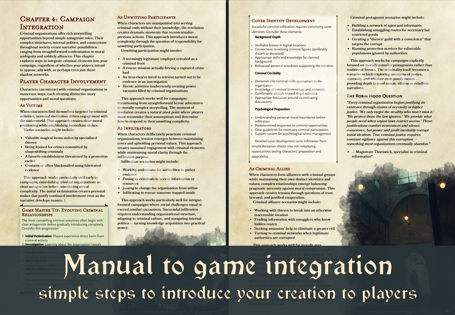 Underworld Guide: Creating Criminal Elements for Fantasy RPGs