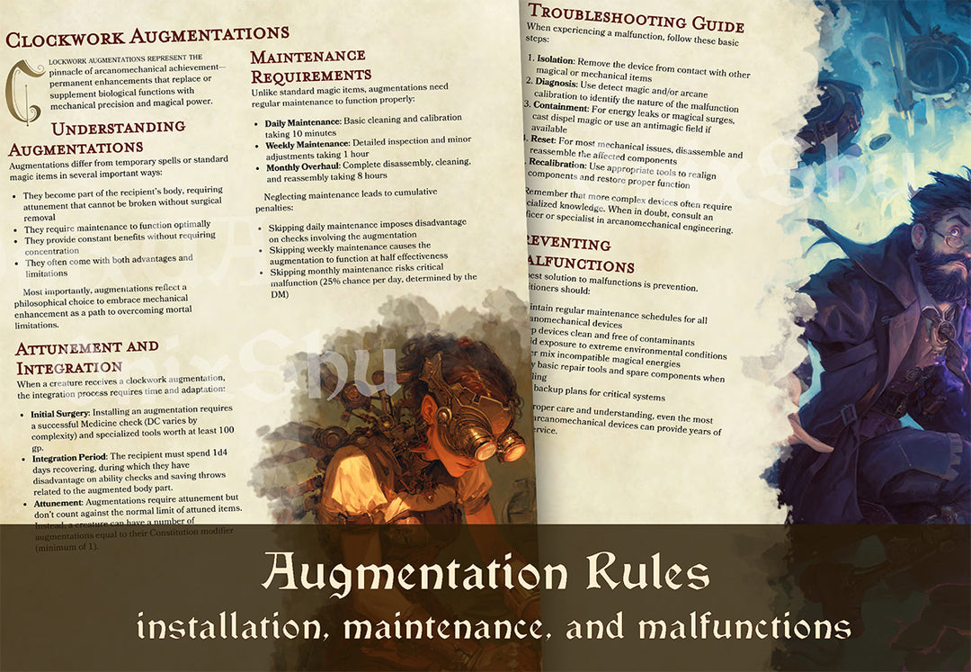 Codex Automatica: Mechanical Spells and Clockwork Augmentations