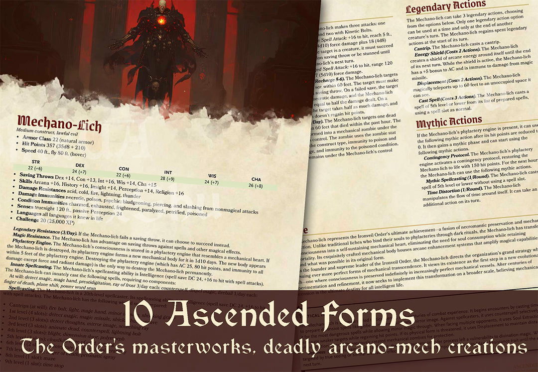 Codex Automatica: Dark Mechanical Monster Manual for 5e