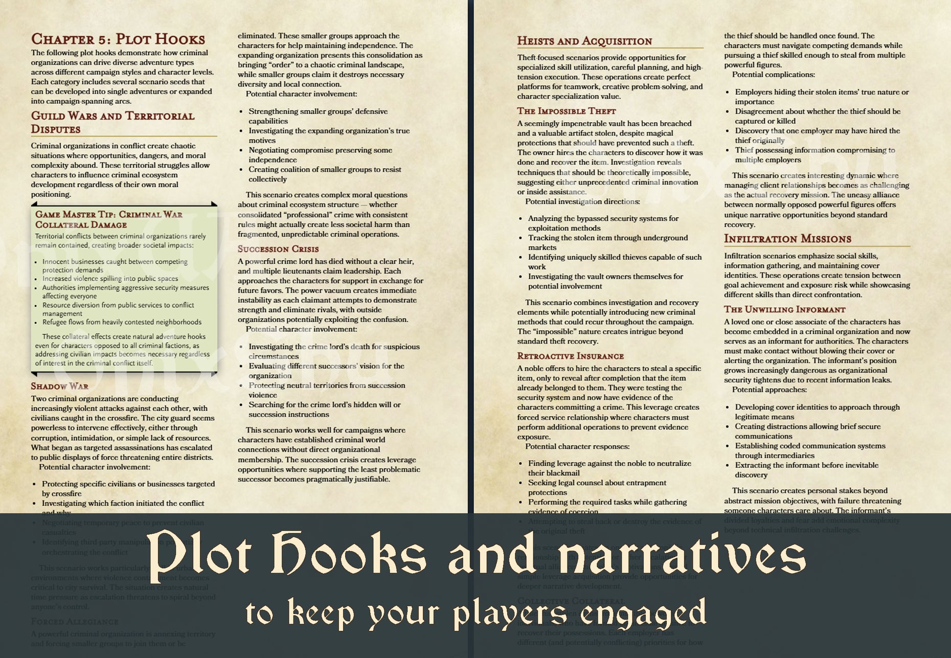 Underworld Guide: Creating Criminal Elements for Fantasy RPGs
