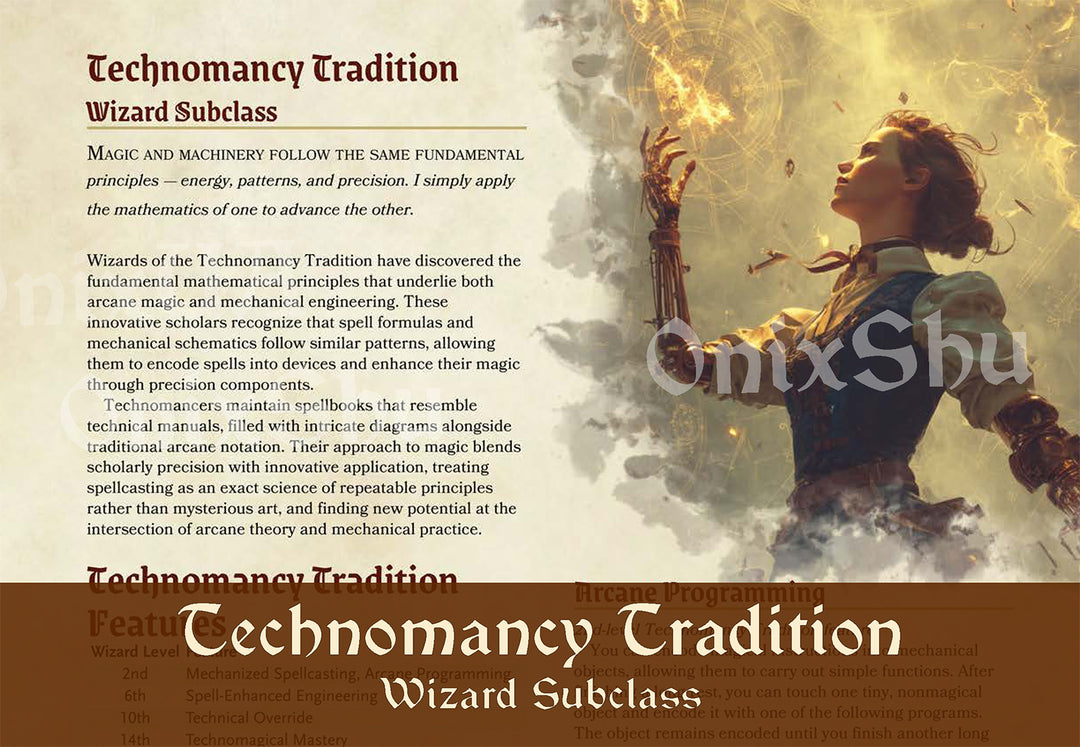 Codex Automatica: Seven Mechanical Subclasses