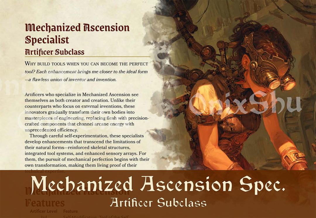 Codex Automatica: Seven Mechanical Subclasses