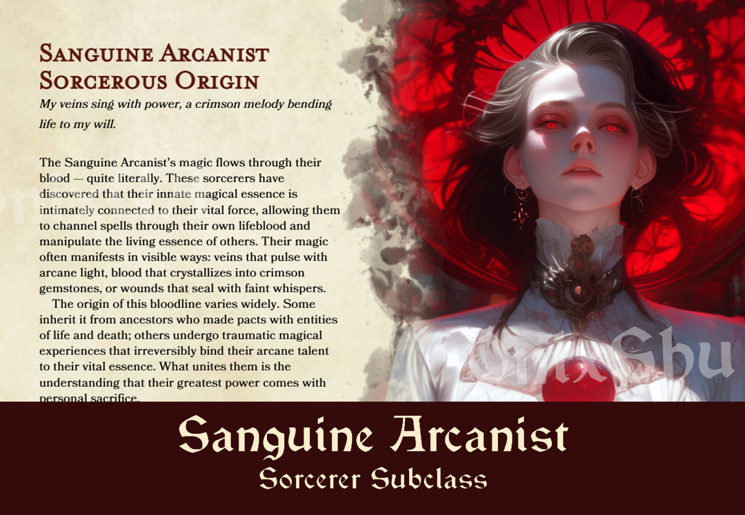 The Crimson Codex: 7 Gothic Subclasses