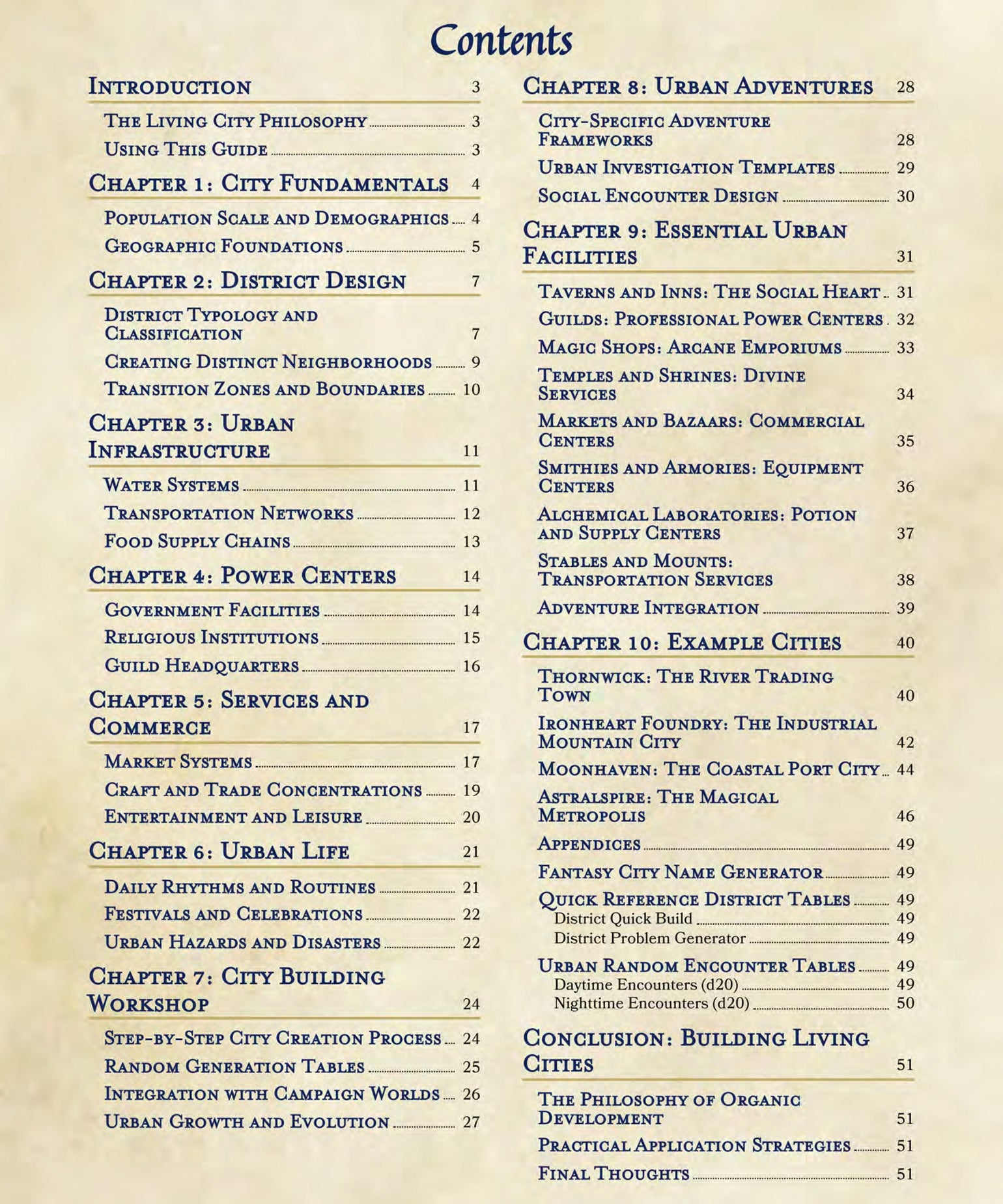 Urban Foundations: Fantasy City Building Guide
