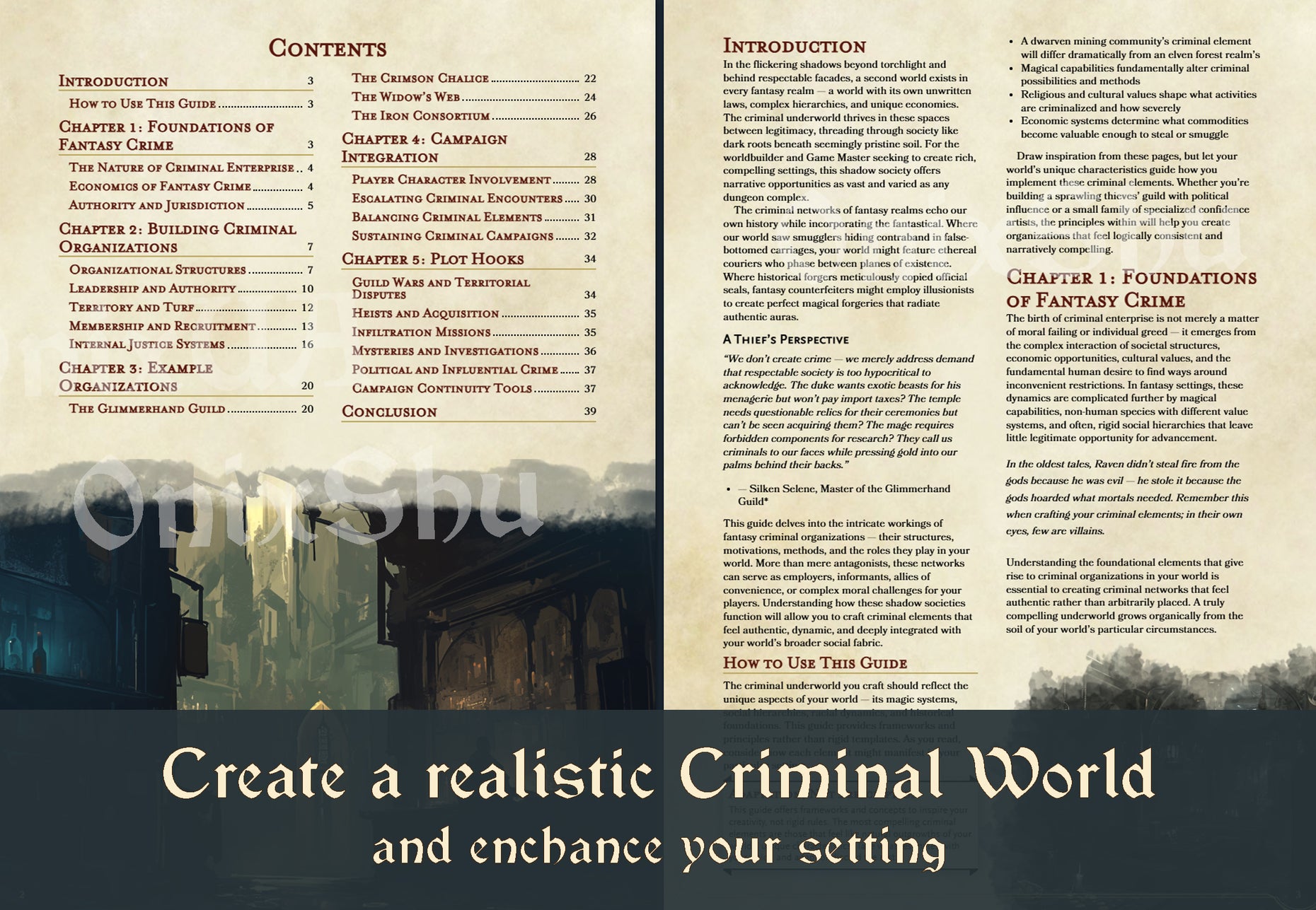 Underworld Guide: Creating Criminal Elements for Fantasy RPGs