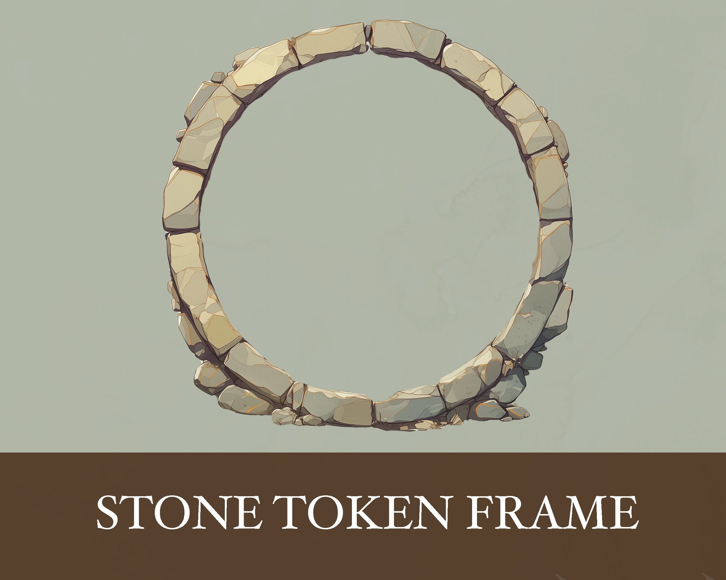 Stone Token Frame | Digital Token Border for D&D