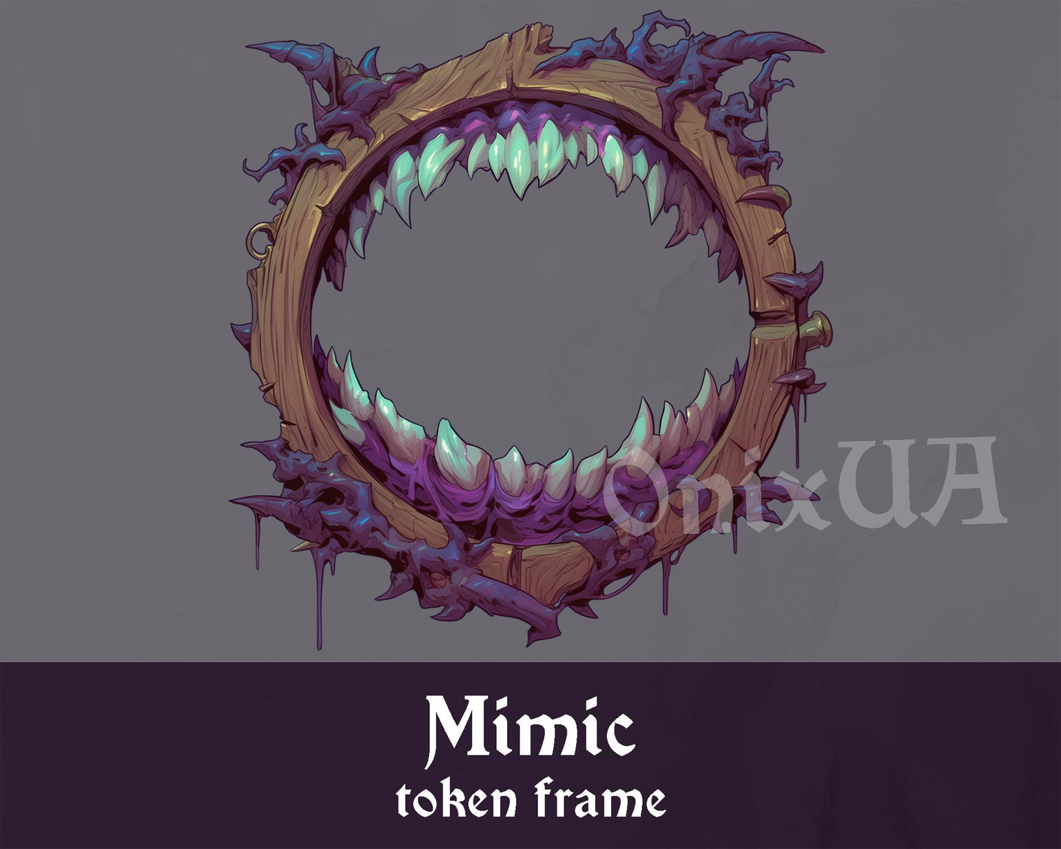 Mimic Token Border | Digital Monster Treasure Border for D&D