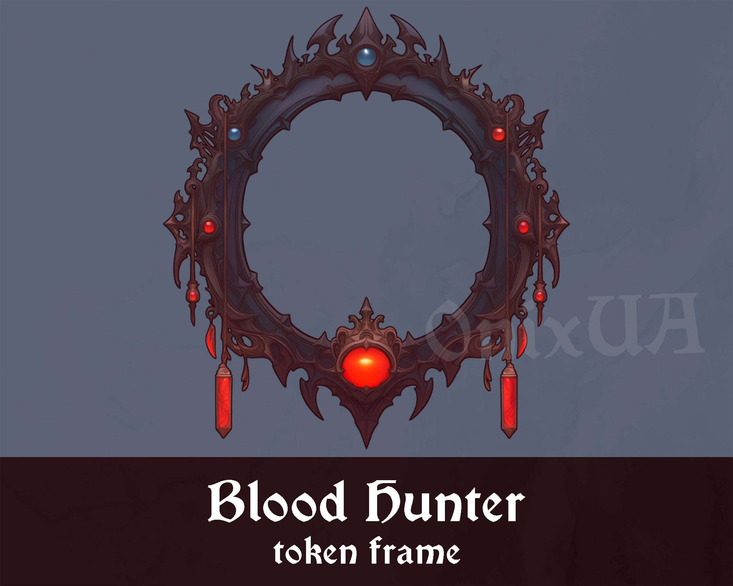 Blood Hunter DnD Token Border - Digital Witch Hunter Frame