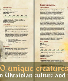 Delve into Ukrainian Fantasy DnD with Magic, Creatures, & Subclasses