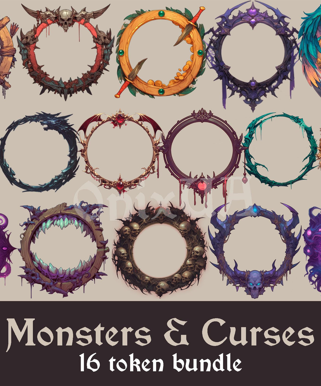 DnD Token Frames - Digital Token Border - OnixShu