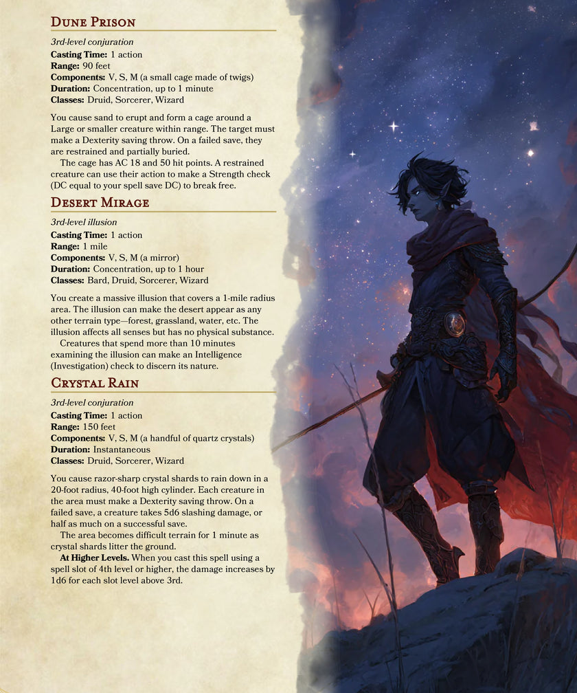 Forgotten Sands: Desert and Stellar Spells for 5e – OnixShu Fantasy ...